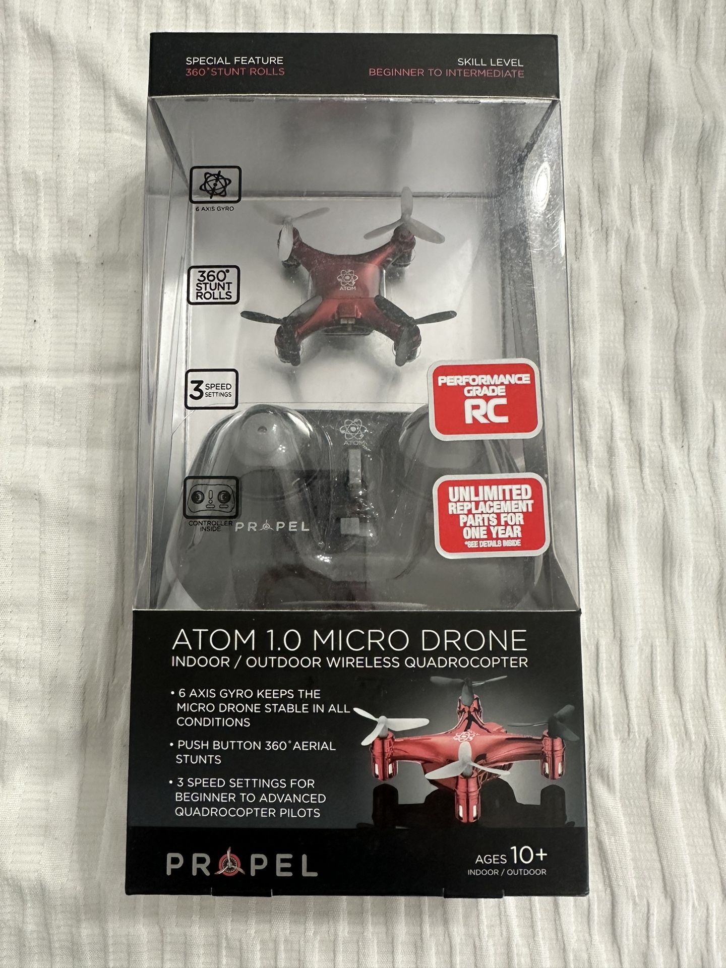 ATOM 1.0 MICRO DRONE INDOOR / OUTDOOR WIRELESS QUADROCOPTER for Sale in ...
