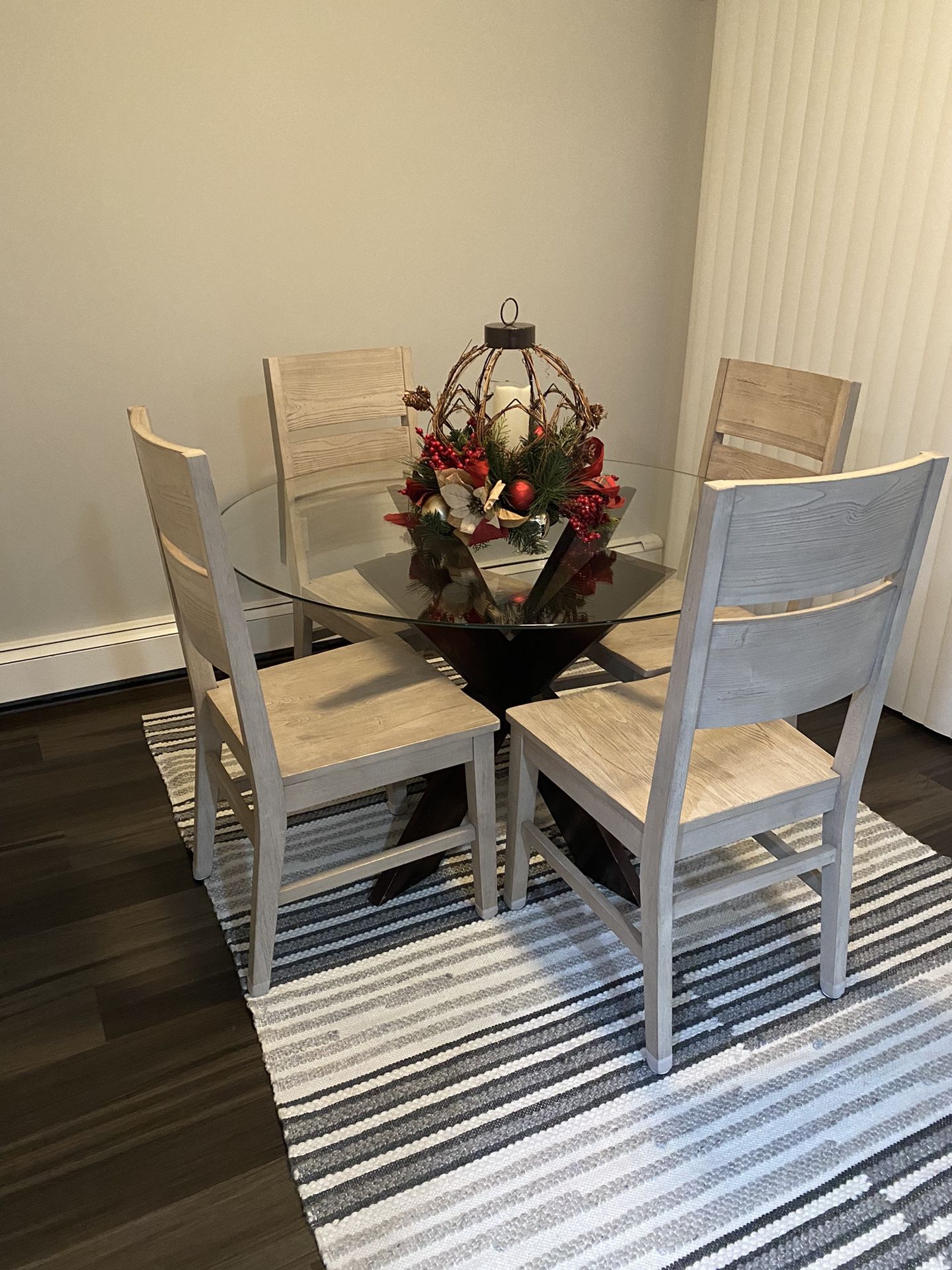 Pier 1 Simon X Espresso Base and Glass Table Tops For Sale North ...