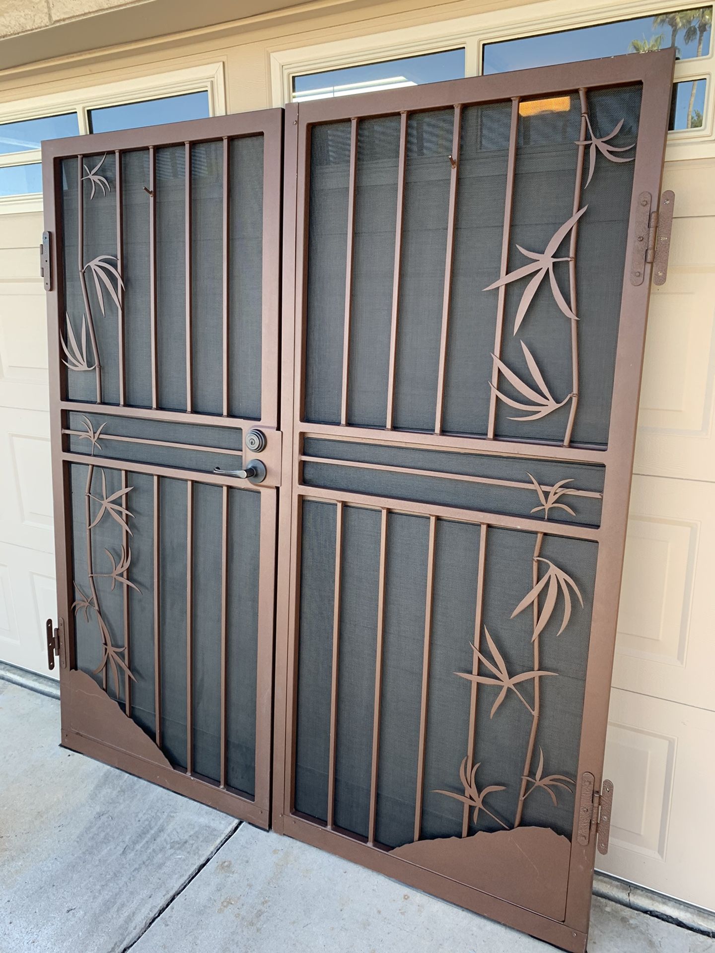 Double Heavy duty gauge steel Security Screen Doors. Overall frame ...