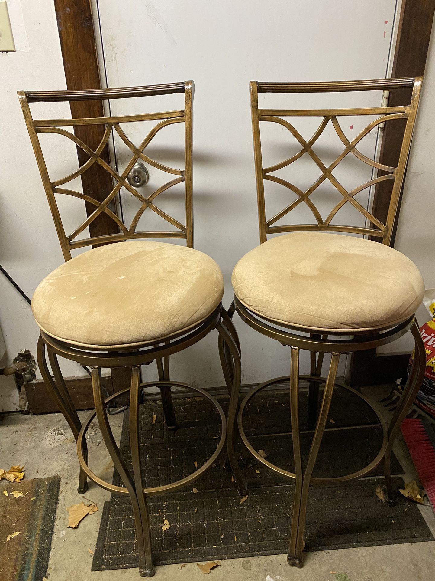 Bar Height, Solid Metal Frame Chairs (pair) for Sale in Lemont, IL ...