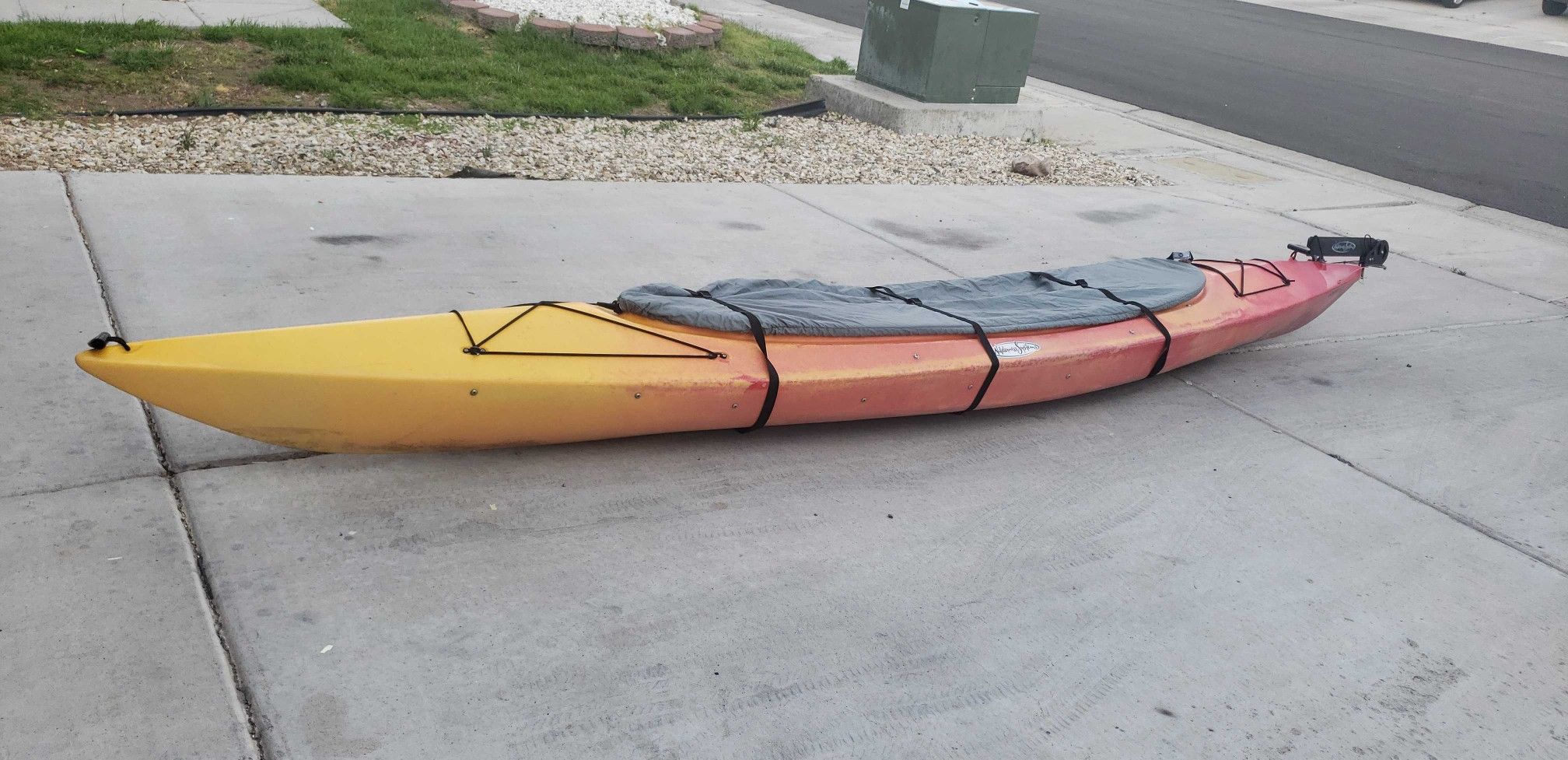 Pamlico 145t tandem kayak w/rudder paddles and a pfd for Sale in ...