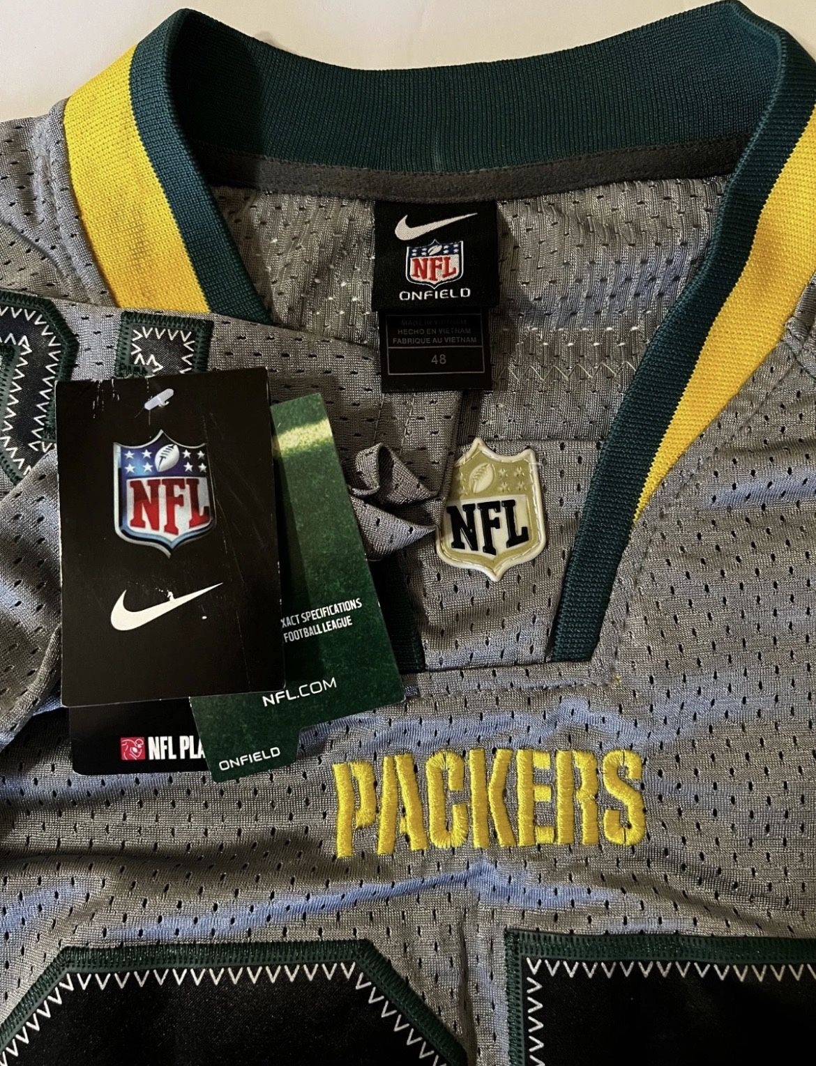 Vintage NWT Eddie Lacy Green Bay Packers silver jersey size 48 for Sale ...