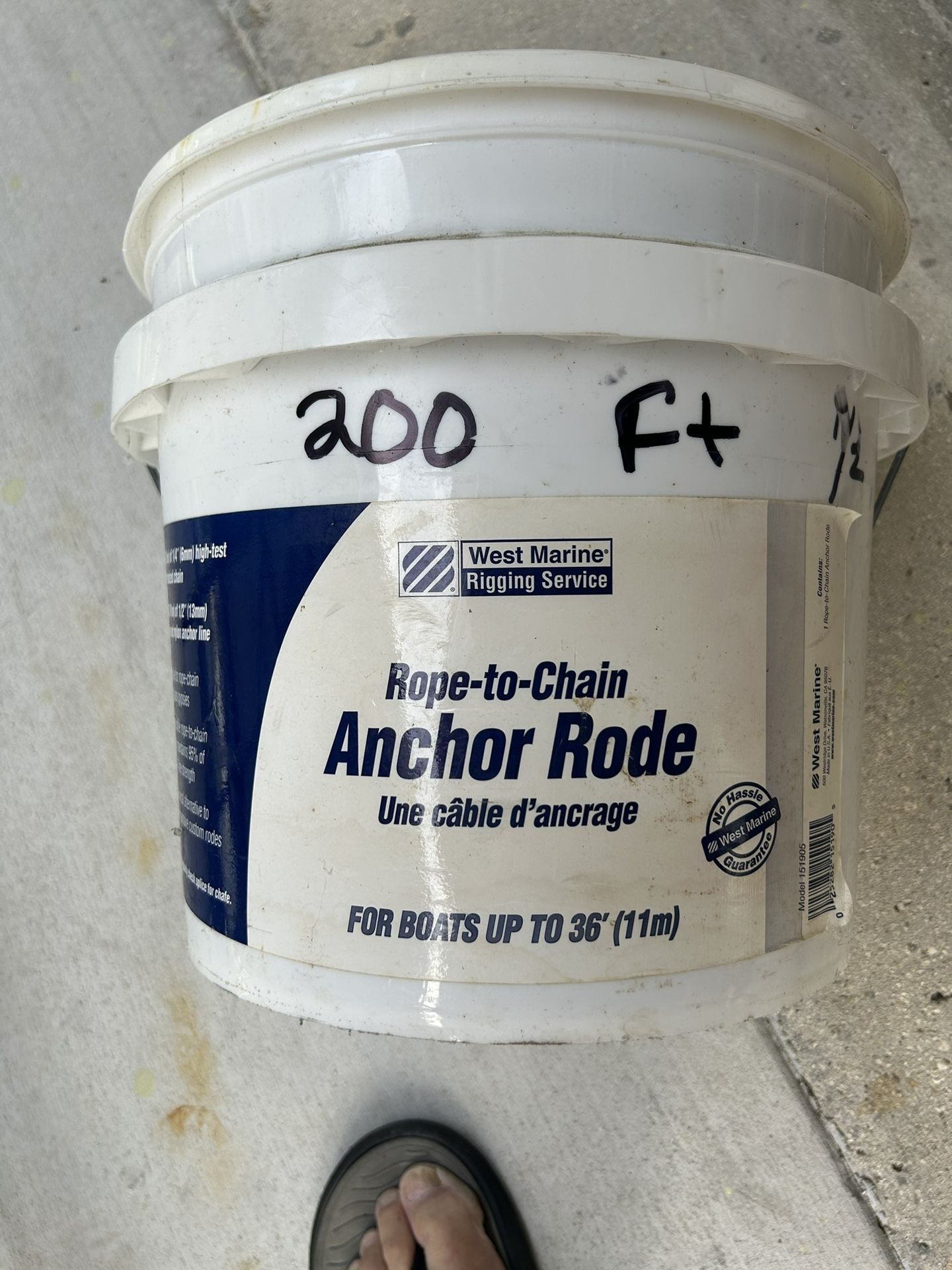 Anchor Rode. 200 Feet. 1/2 Inch Line for Sale in Port St. Lucie, FL ...