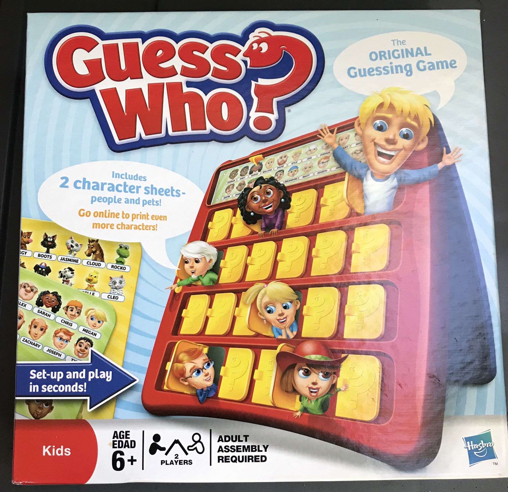 Guess Who Printable Character Sheets Hasbro