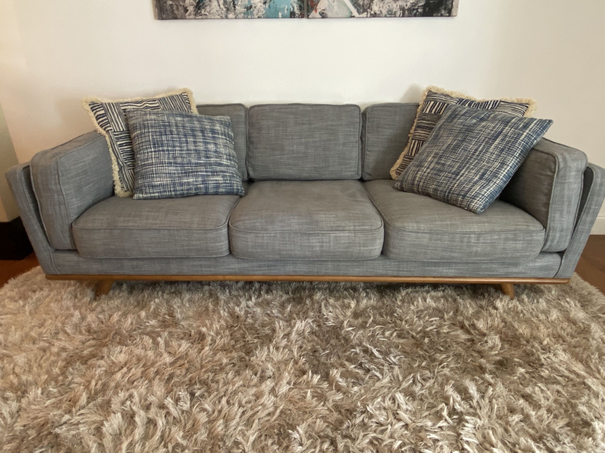 Article Timber Pebble Gray Sofa | Baci Living Room