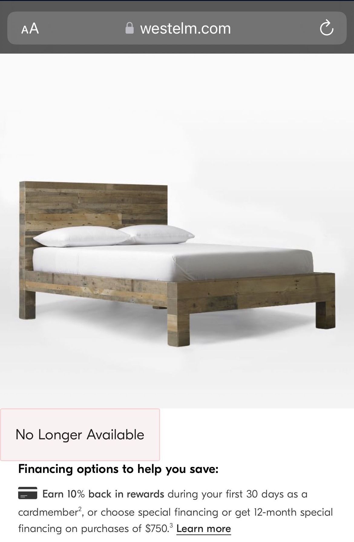 west elm reclaimed wood Emmerson queen bed for Sale in Las Vegas NV OfferUp