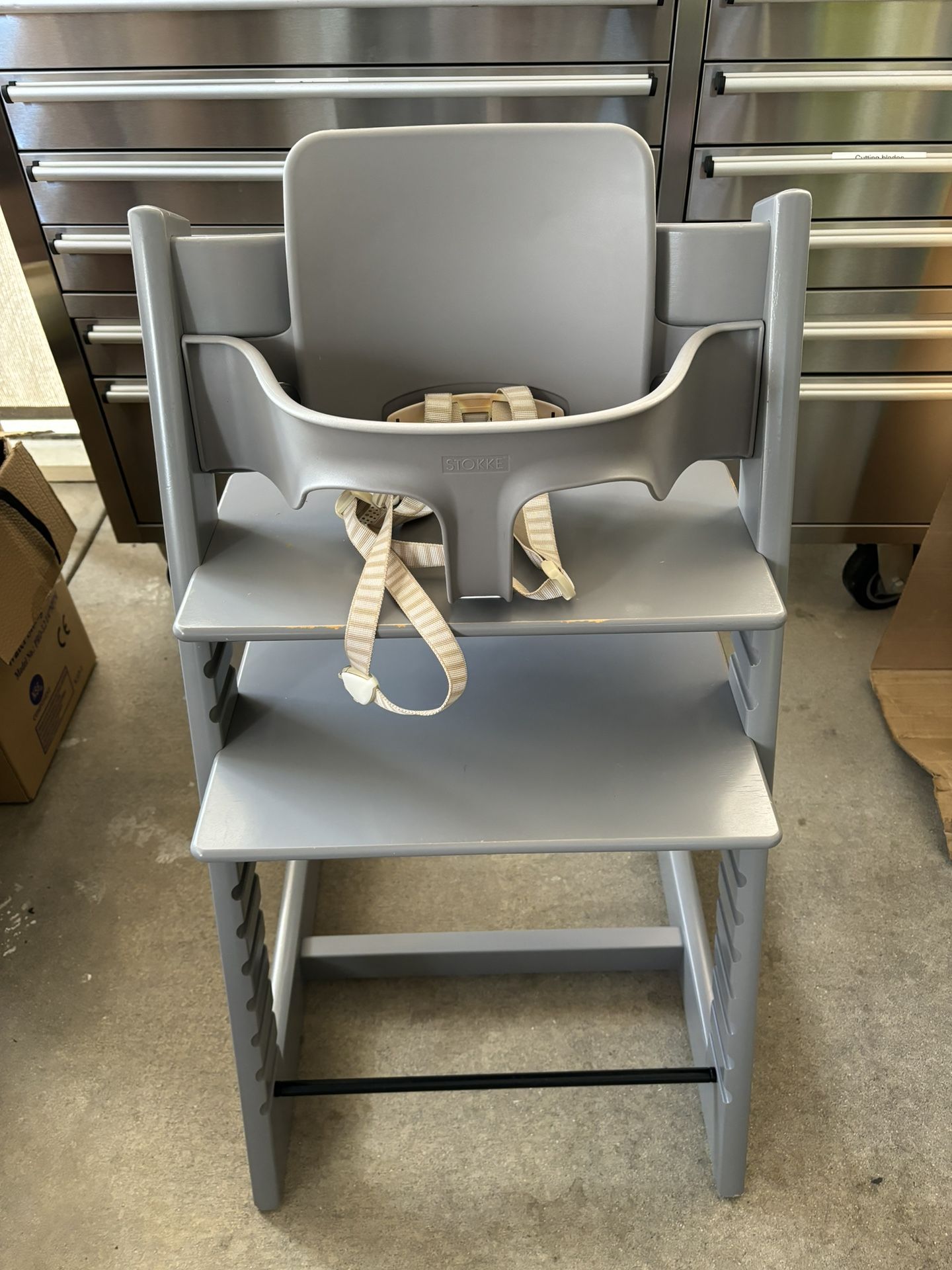 Stokke Tripp Trapp High Chair In Storm Grey for Sale in El Monte, CA ...