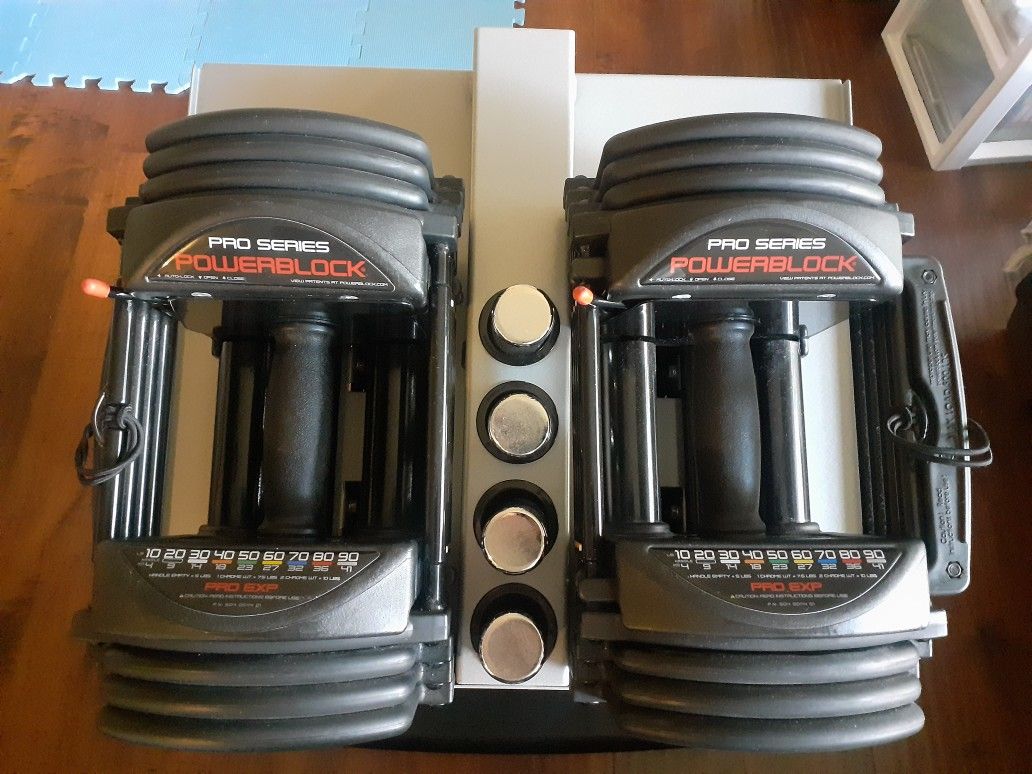 Powerblock Pro Series Expandable! With Stand! for Sale in Downey, CA ...