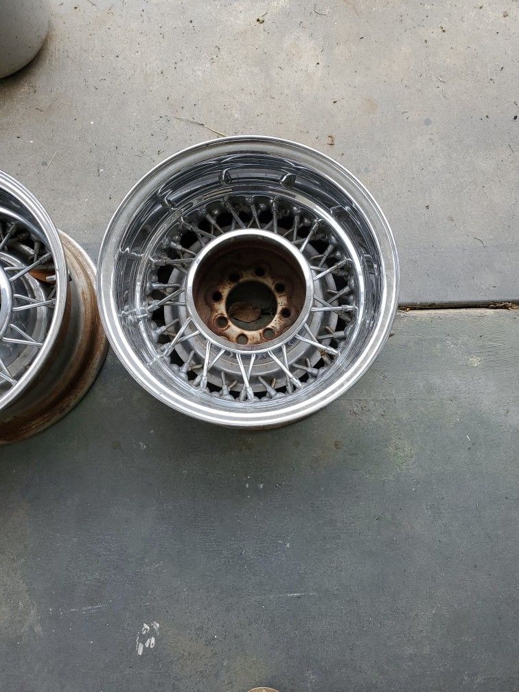14x7 McLean Wire Wheels for Sale in Beaumont, CA - OfferUp