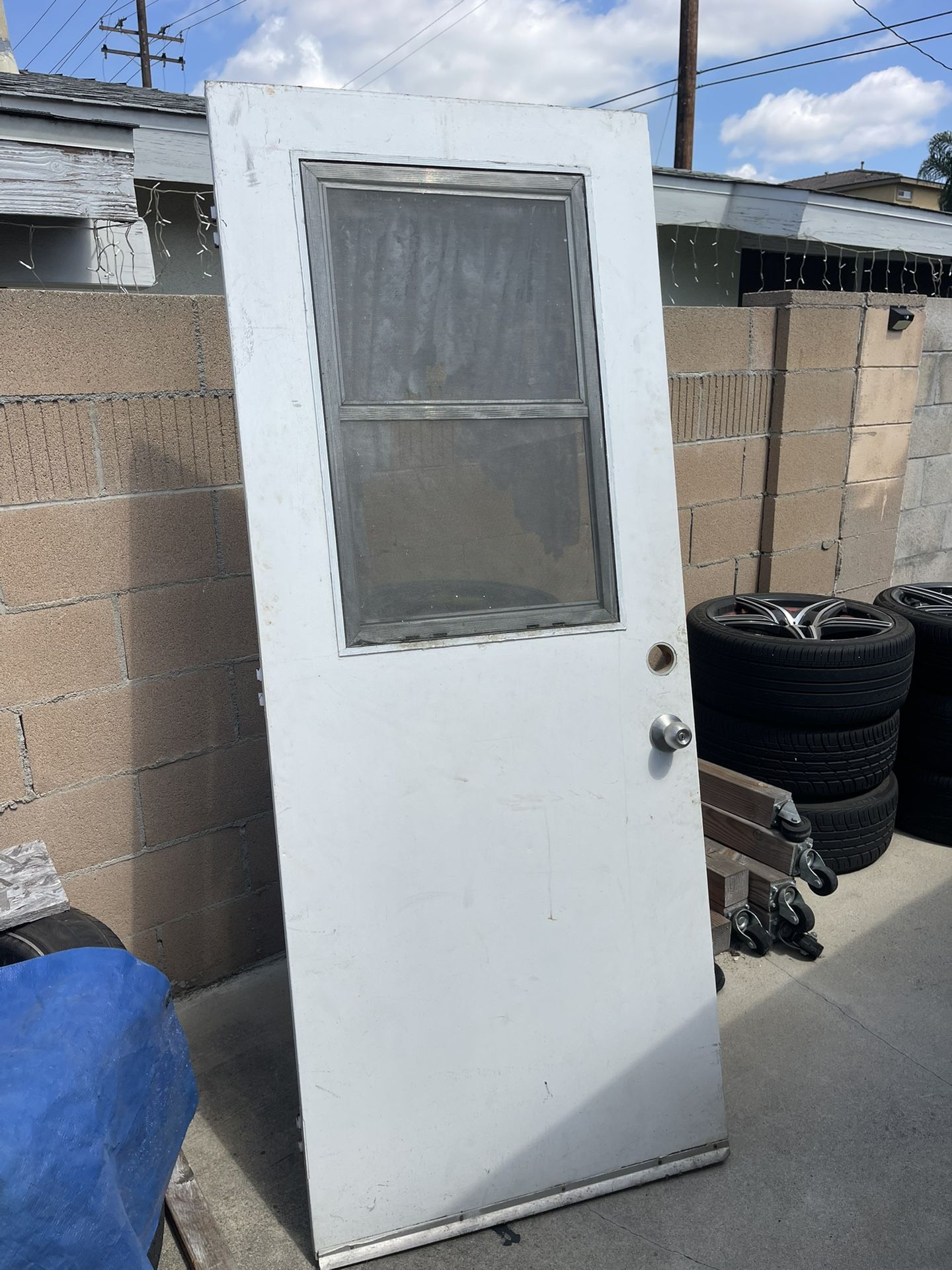 Garage Door 32”x79” With Window ( No Frame ) for Sale in Garden Grove ...