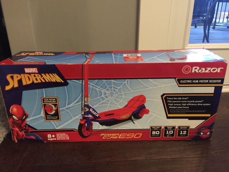 Razor spider-man electric scooter New with 2 year replacement plan for ...