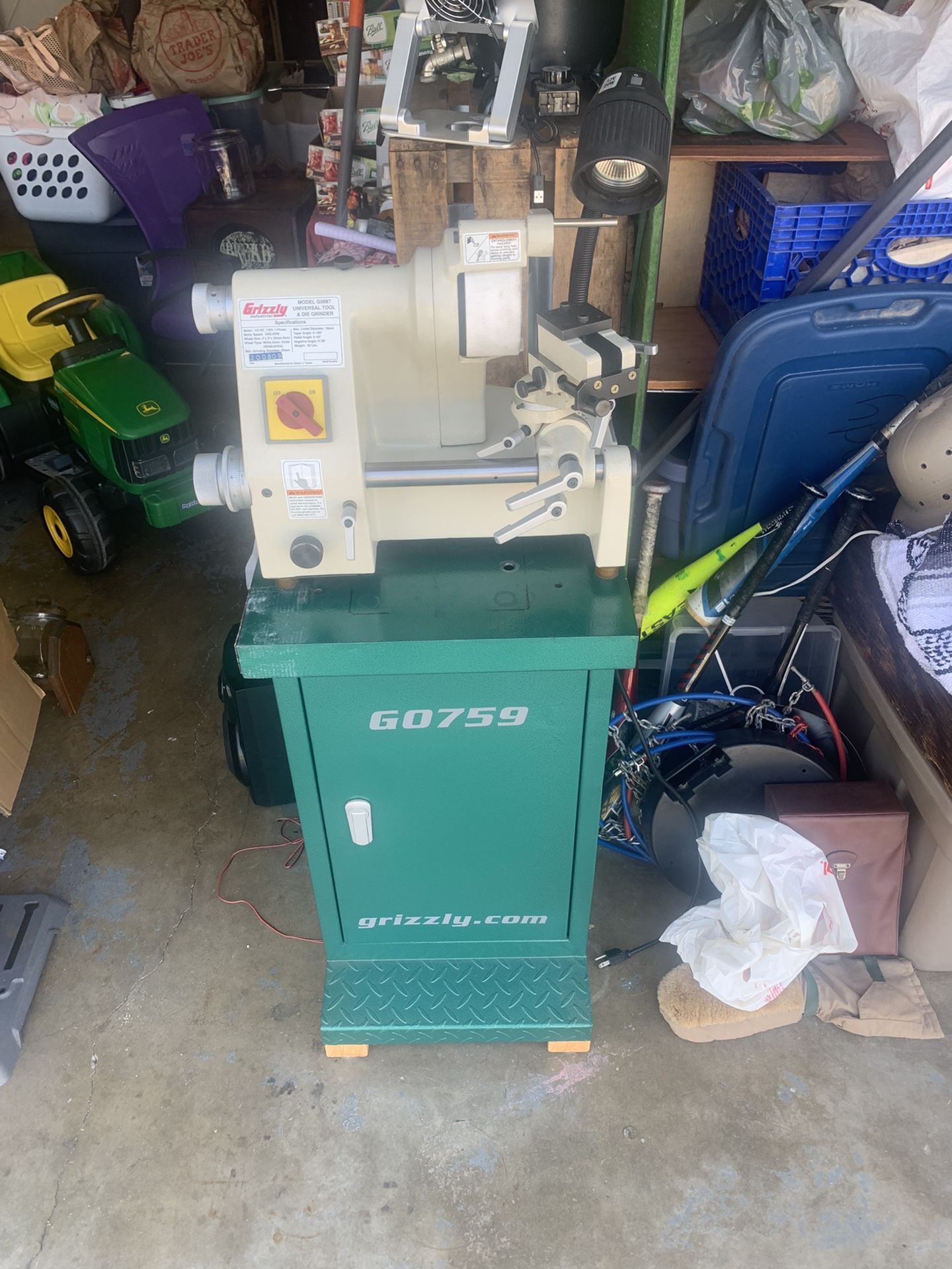 Grizzly Model G0687 Universal Tool&Die Grinder And Cabinet Comes With ...