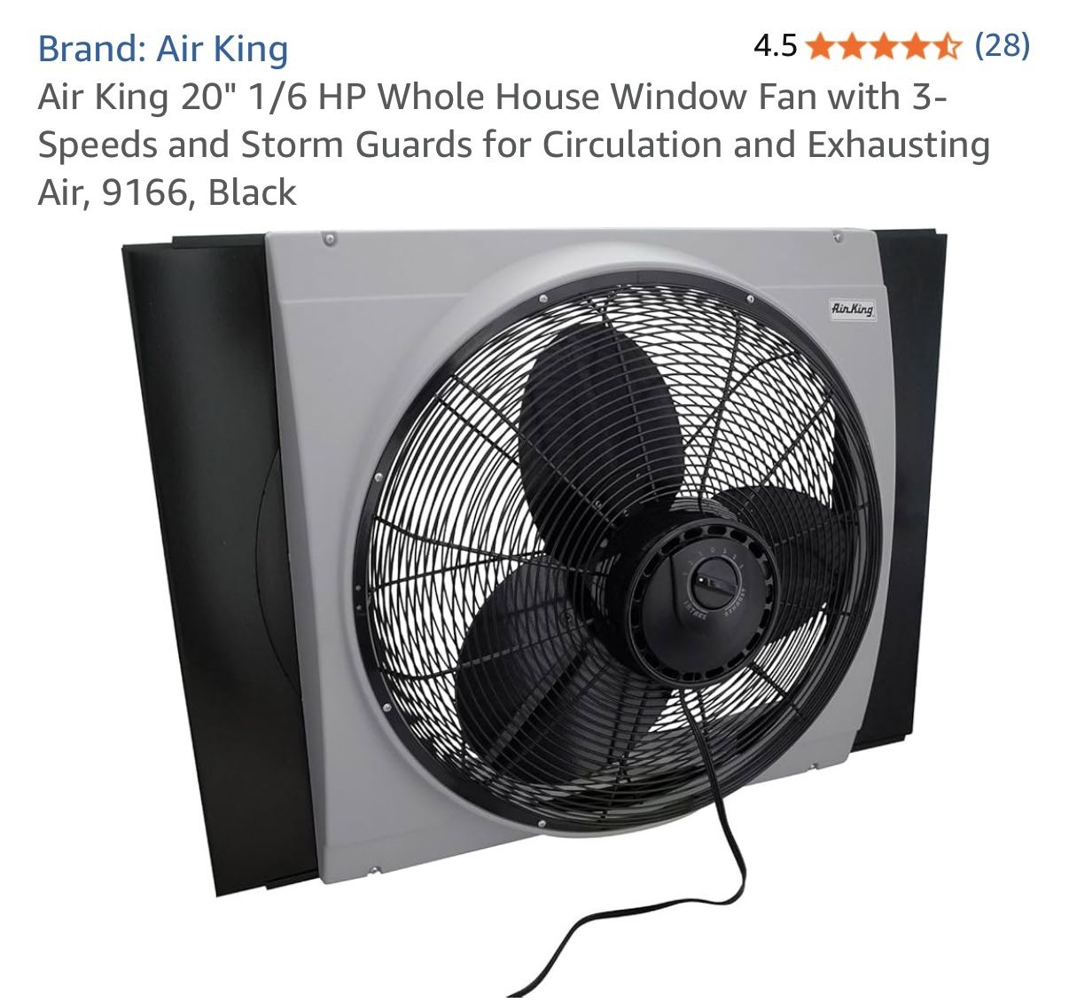 Air King High Power Window Fan - 20” for Sale in Hawthorne, CA - OfferUp