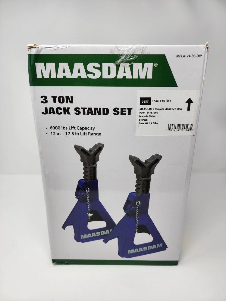 Maasdam 3-Ton Jack Stand Blue for Sale in Artesia, CA - OfferUp