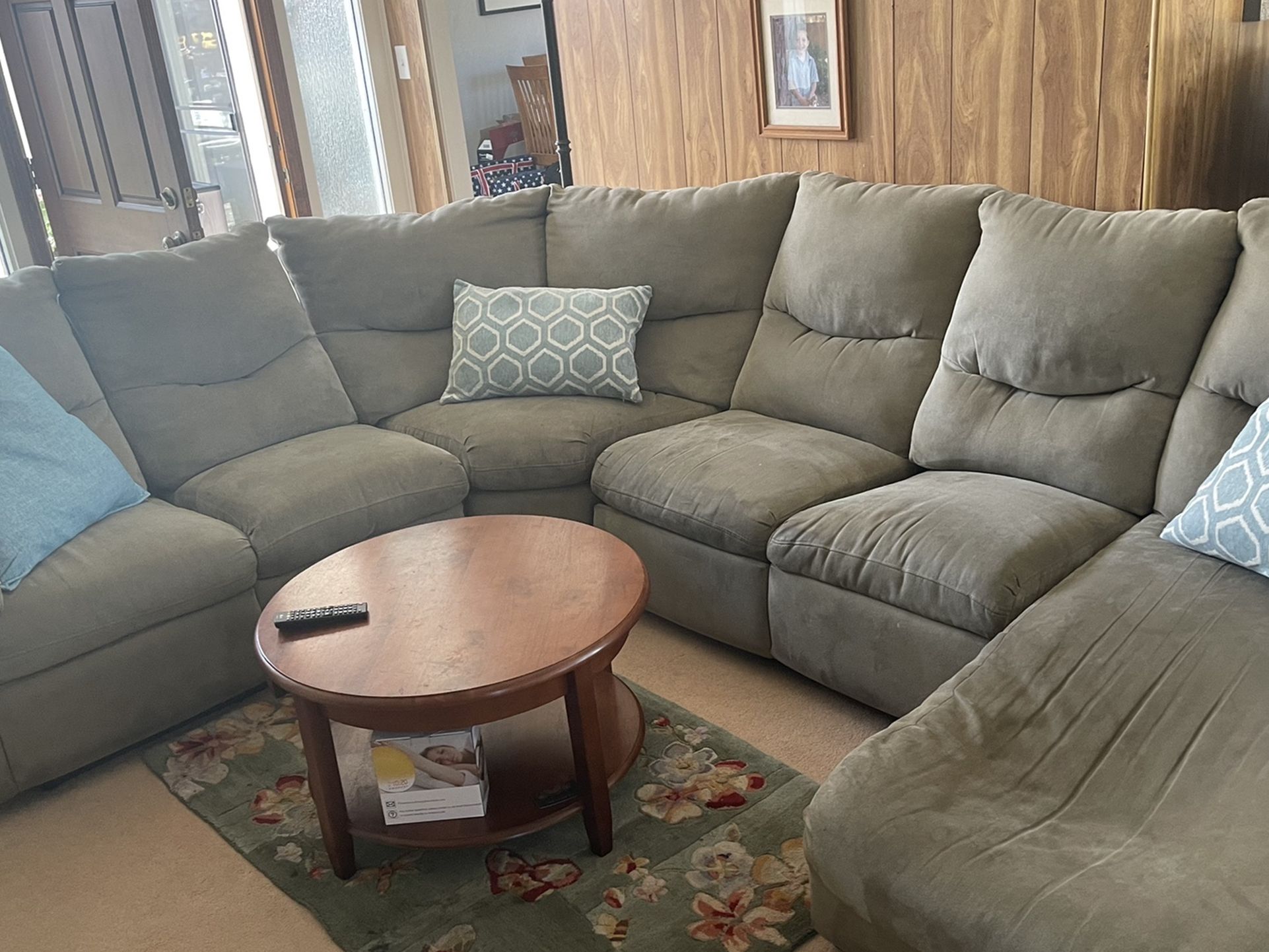 Sectional - Sage Green 4 Pc (FREE TABLE & RUG) for Sale in Fremont, CA ...