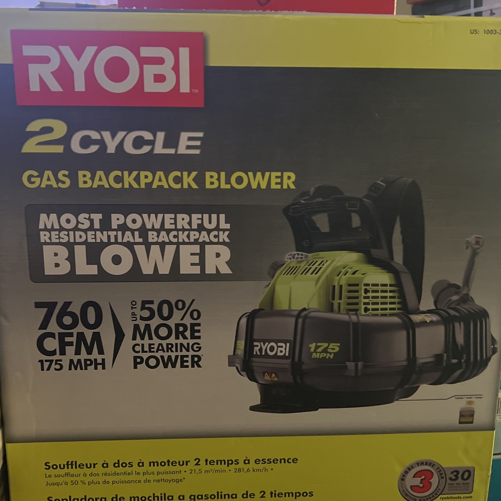RYOBI Gas Backpack Leaf Blower for Sale in Dundalk, MD - OfferUp