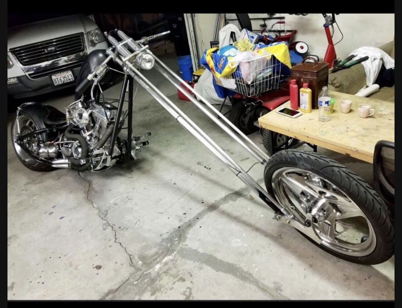 Custom Long Forks Chopper for Sale in Ontario, CA - OfferUp
