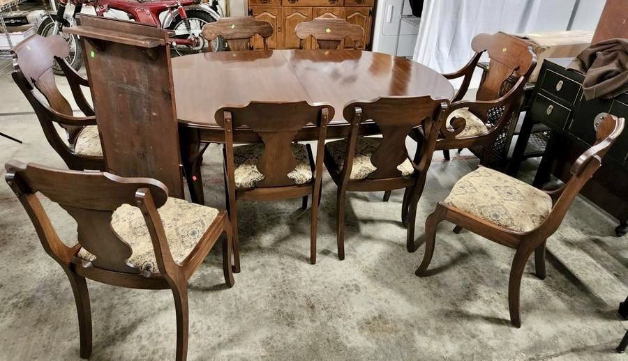 Beautiful Cherry Dining Set With Eight Chairs - Delivery Available for ...