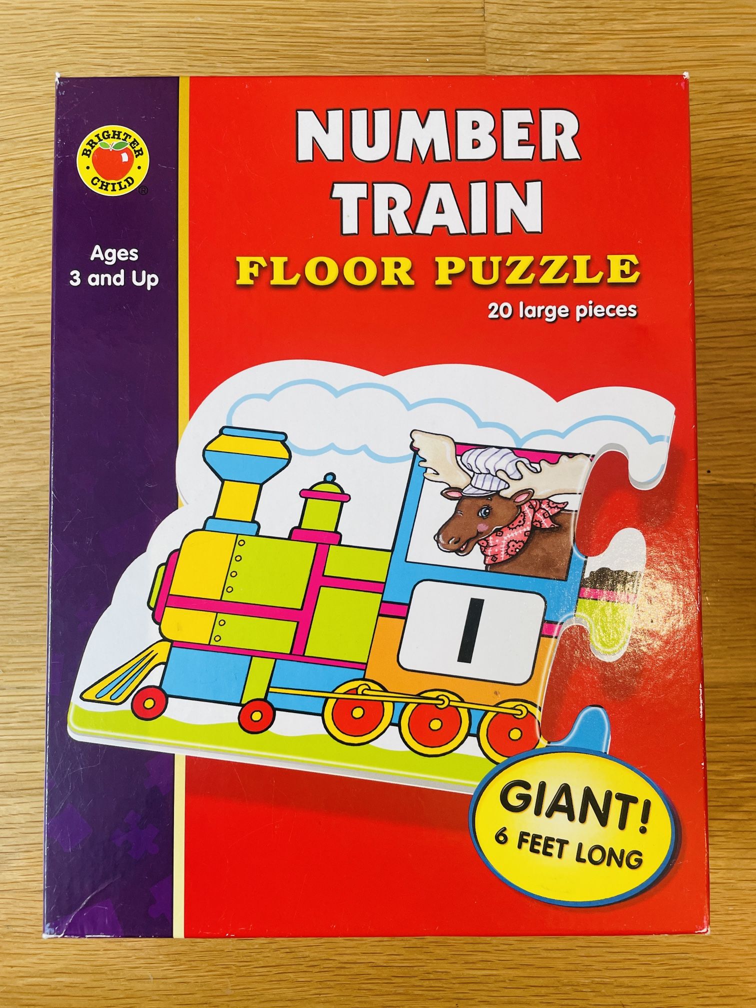 Preschool Numbers Workbook w/ NUMBER TRAIN Giant Floor Puzzle - 6 Feet ...