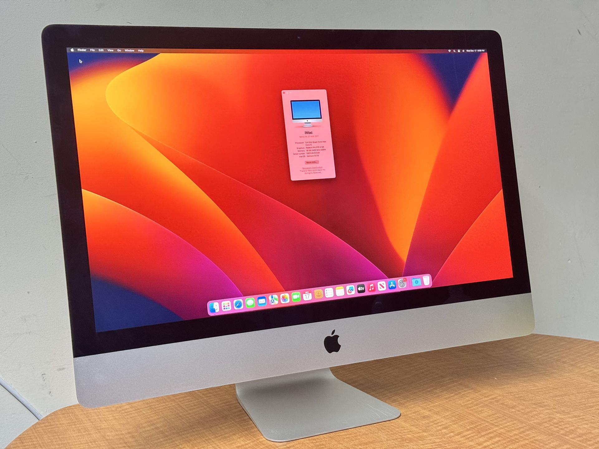 Apple iMac 27" Retina 5K | Core i5 3.7GHz | 2017 | 256GB SSD | 16GB Ram ...