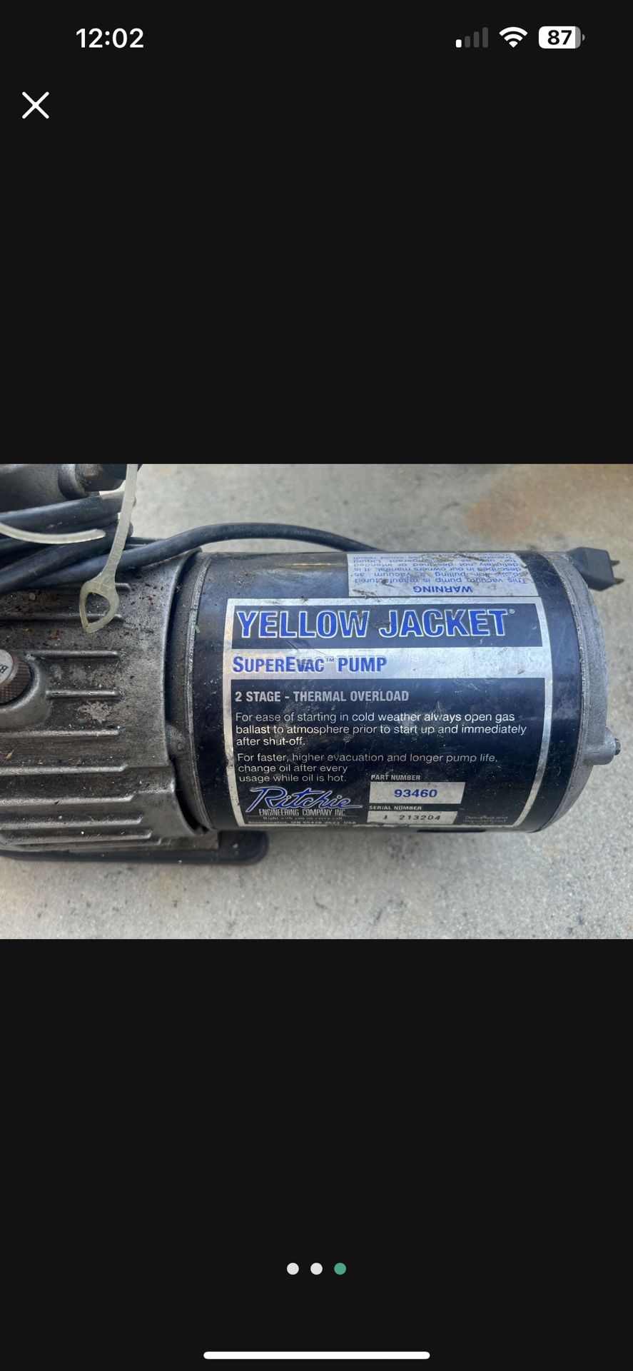 Super EV Pump, Yellow Jacket for Sale in Placentia, CA - OfferUp