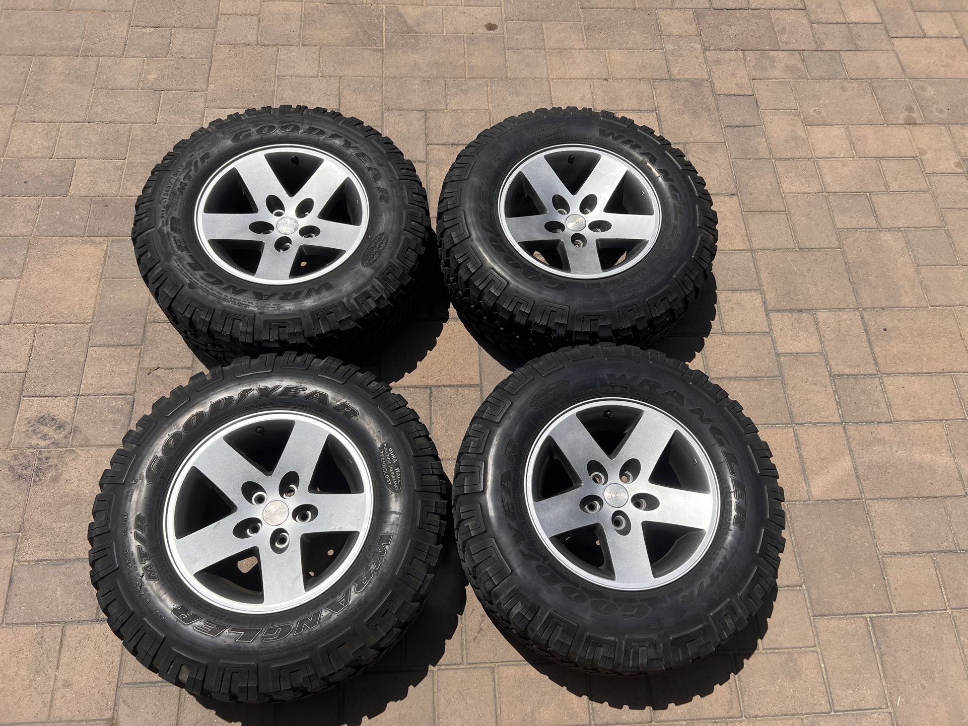 Set of 4 OEM Wrangler LJ TJ Wheels & Goodyear Wrangler Tires for Sale ...