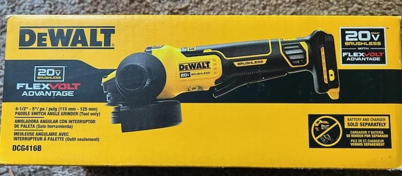 DEWALT 20V Cordless Brushless 4-1/2 in. - 5 in. Variable Speed Angle ...