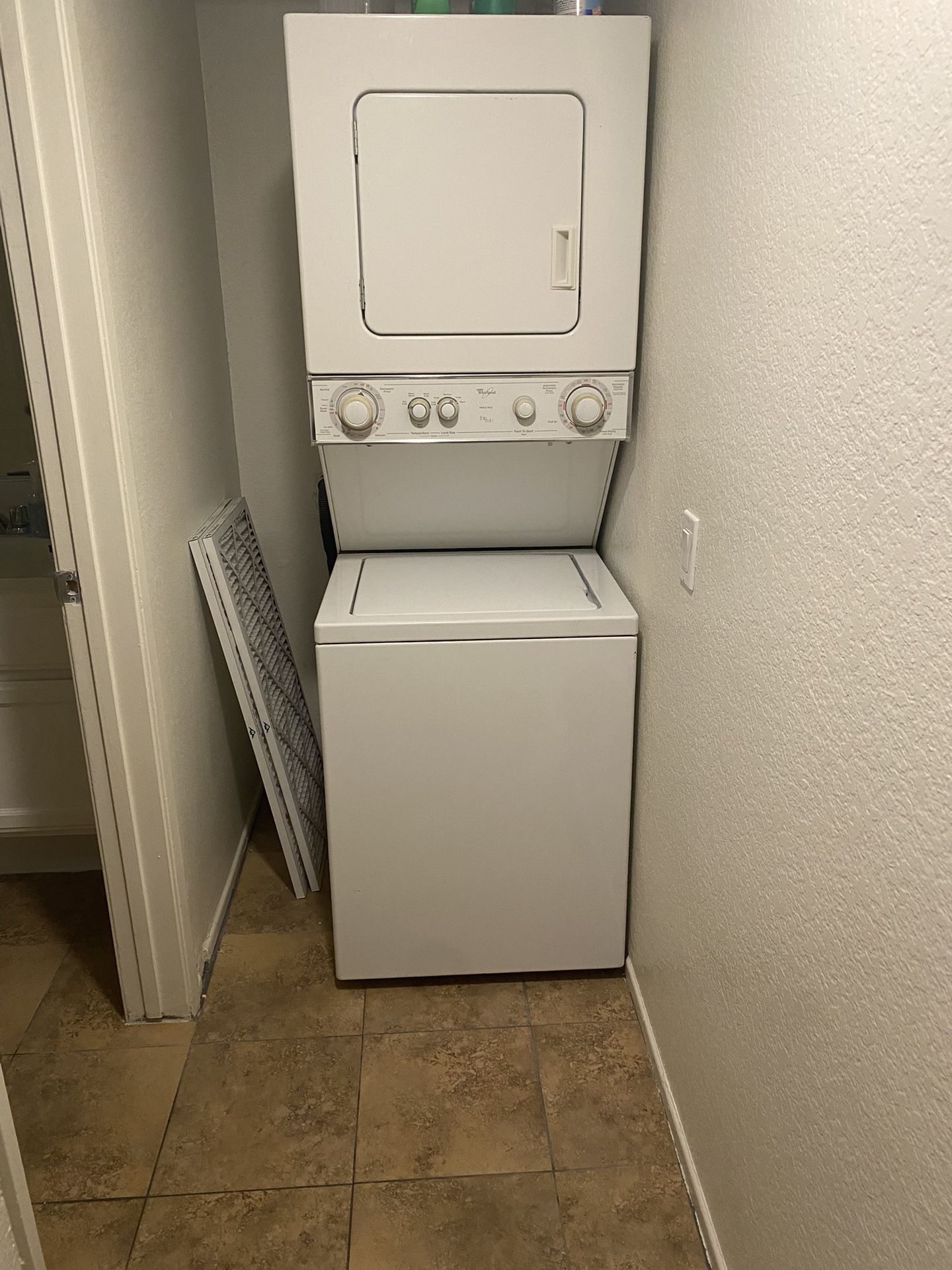 Whirlpool Thin Twin Stacked Washer And Dryer for Sale in Riverside, CA ...