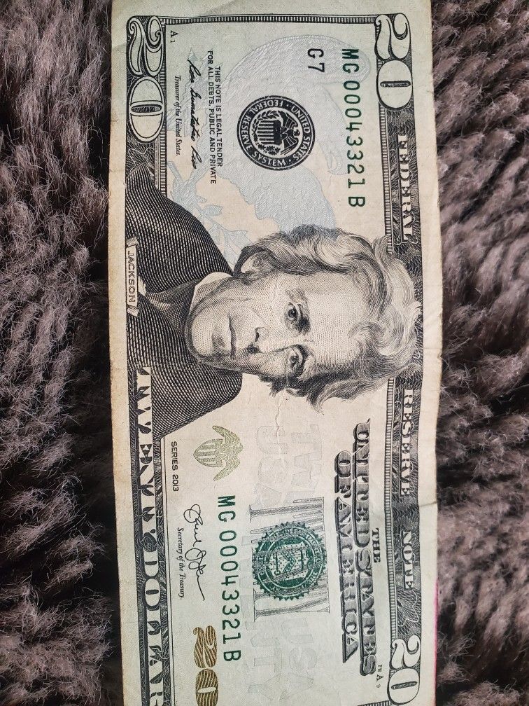 20 Dollar Bill. Unique for Sale in Laveen Village, AZ - OfferUp