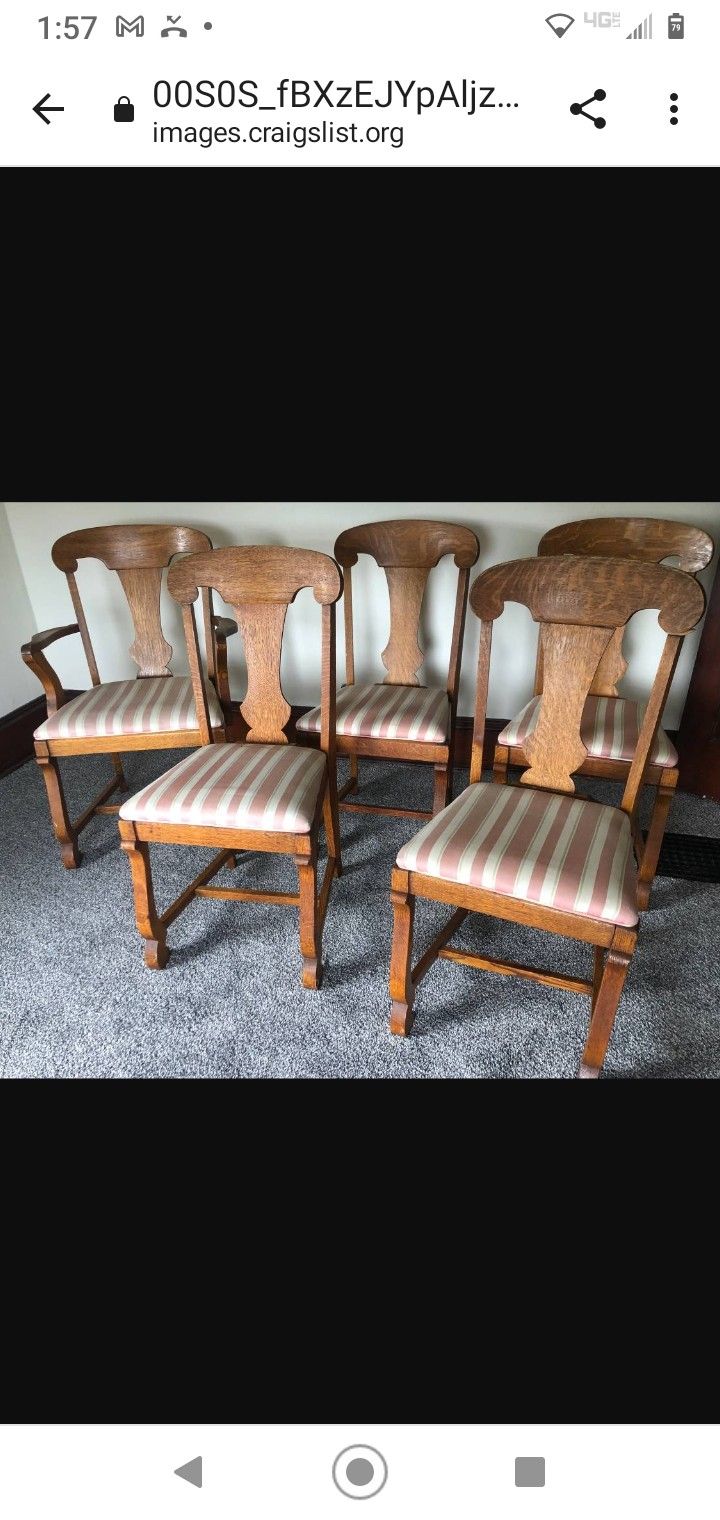1910 Era Tiger Oak Antique Dining Chairs for Sale in Seattle, WA - OfferUp