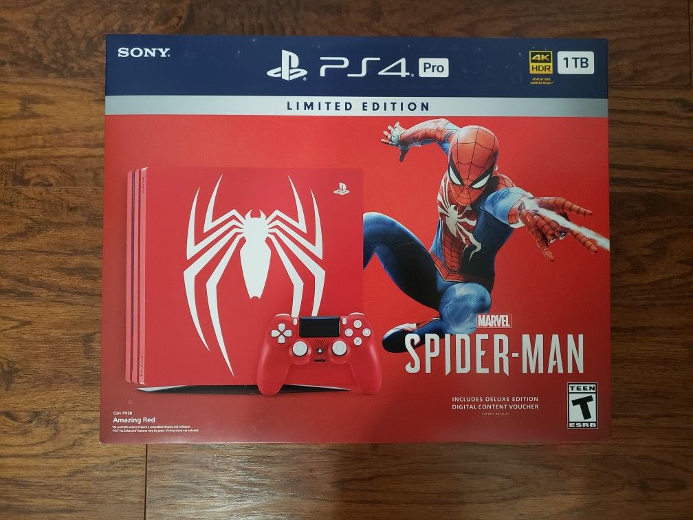 Brand New Limited Edition Marvel’s Spider-Man PS4 Pro Bundle for Sale ...