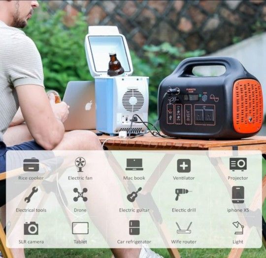 1000W Portable Power Station Solar Generator (Solar Panel Not Included)110V/ 300w Pure Sine Wave ...