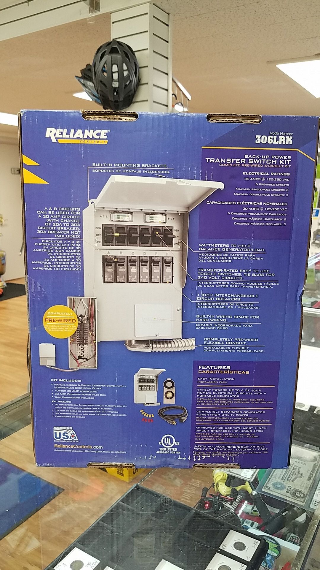 Reliance Controls (306LRK) 6 Curcuit backup power transfer switch kit ...