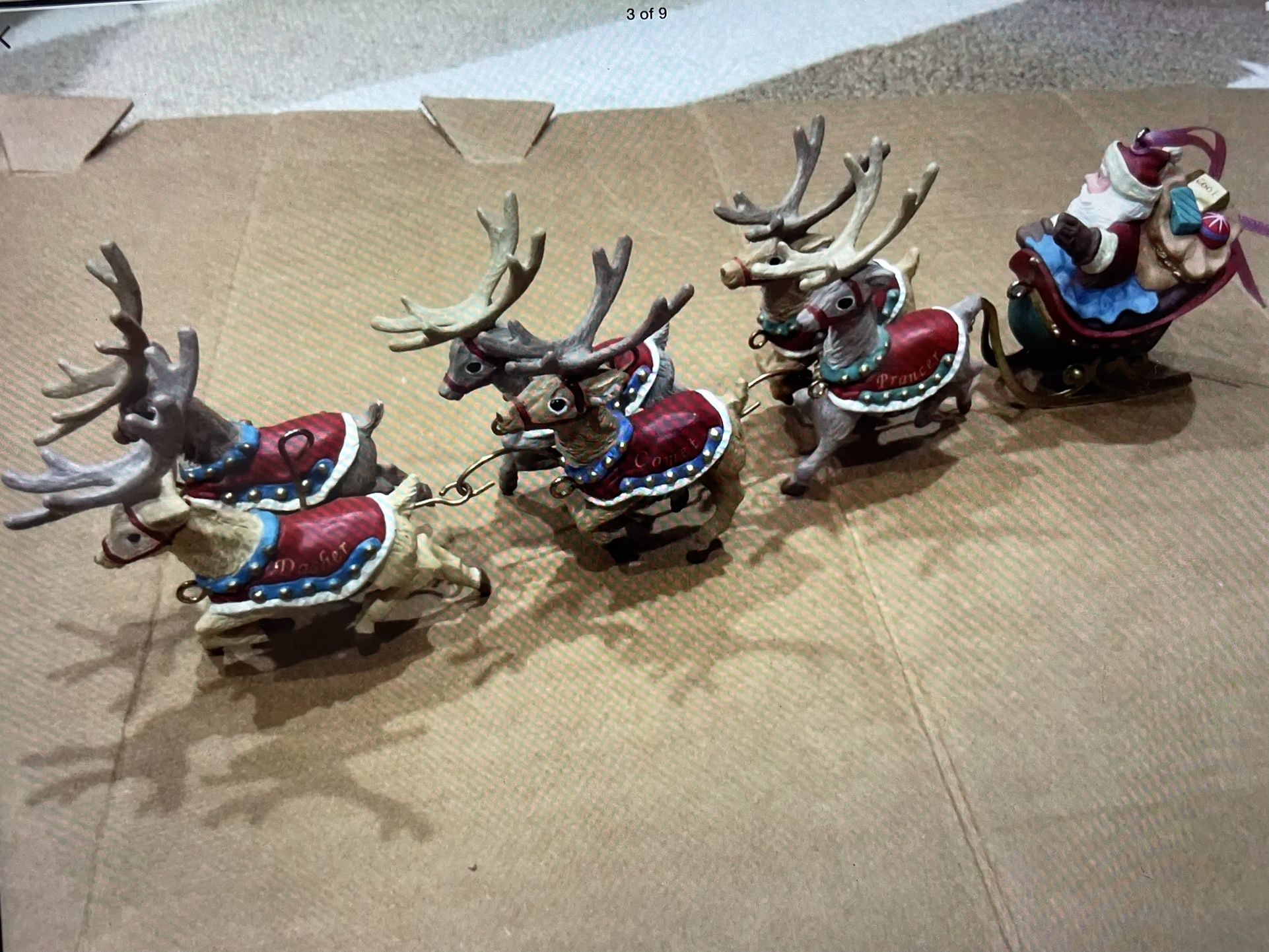 Hallmark Santa Reindeer - Dasher & Dancer, Prancer & Vixen, Comet ...