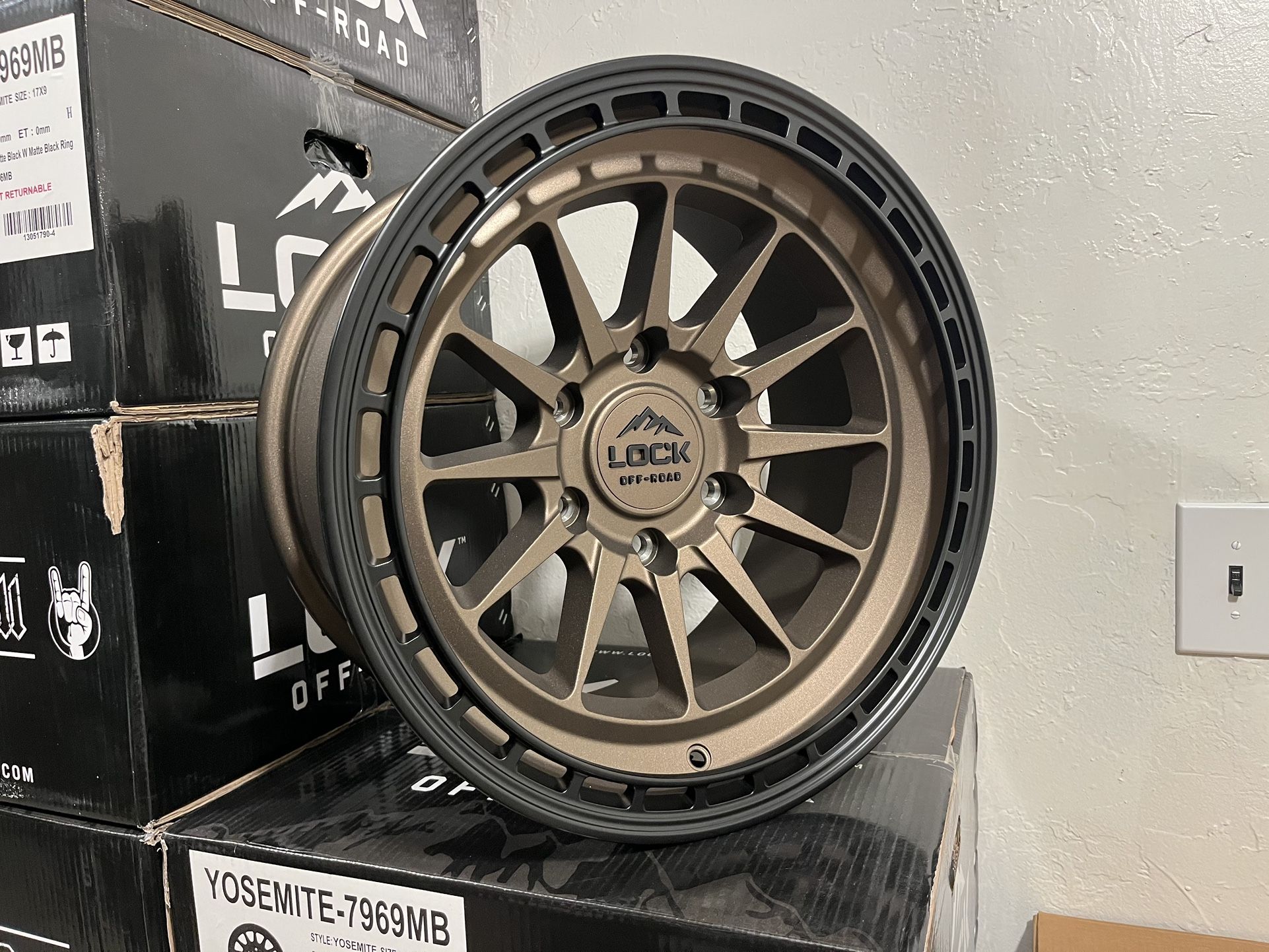 17 Inch Lock Off Road Baja Style Wheels/Rims Matte Bronze for Sale in ...