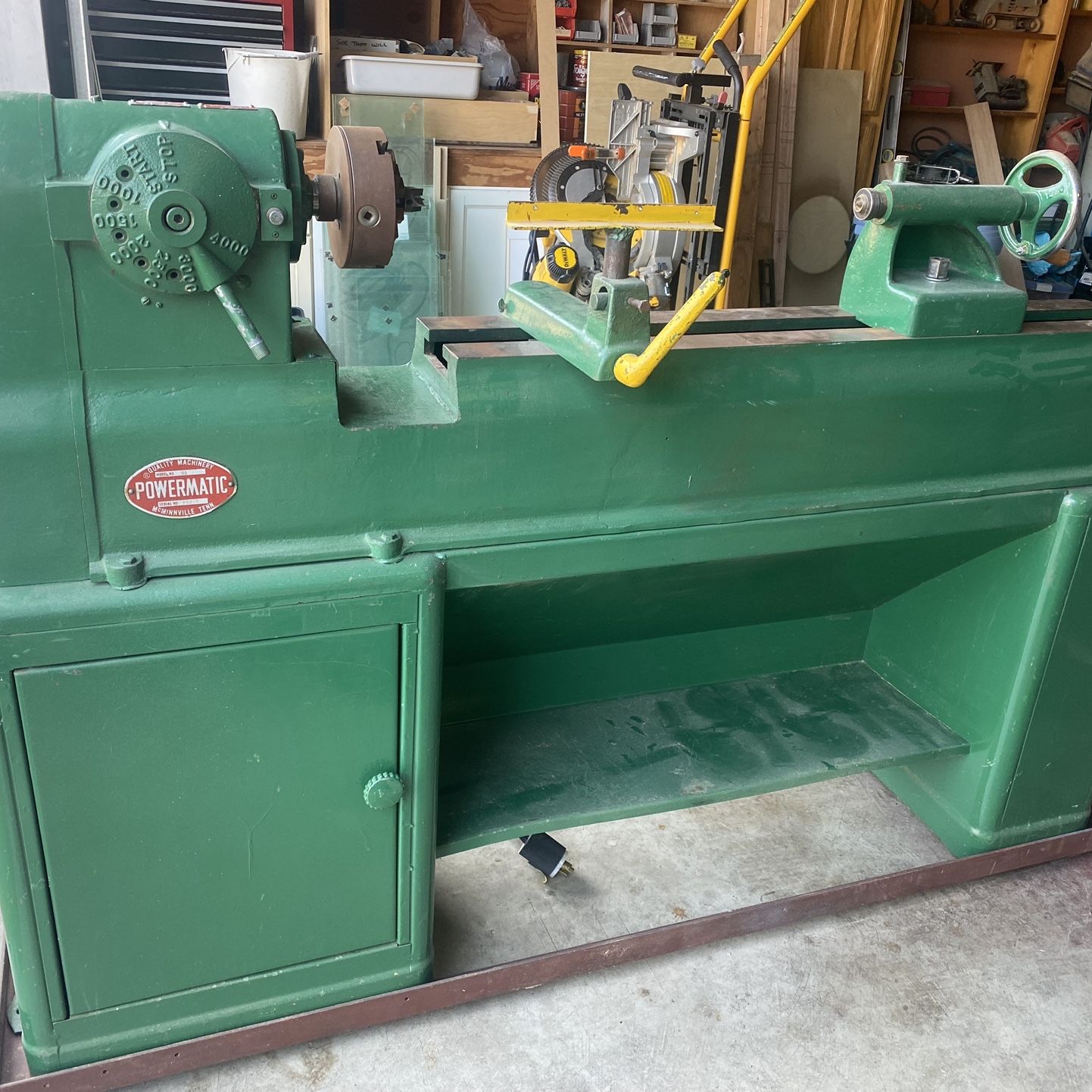 Powermatic 90 lathe for sale store