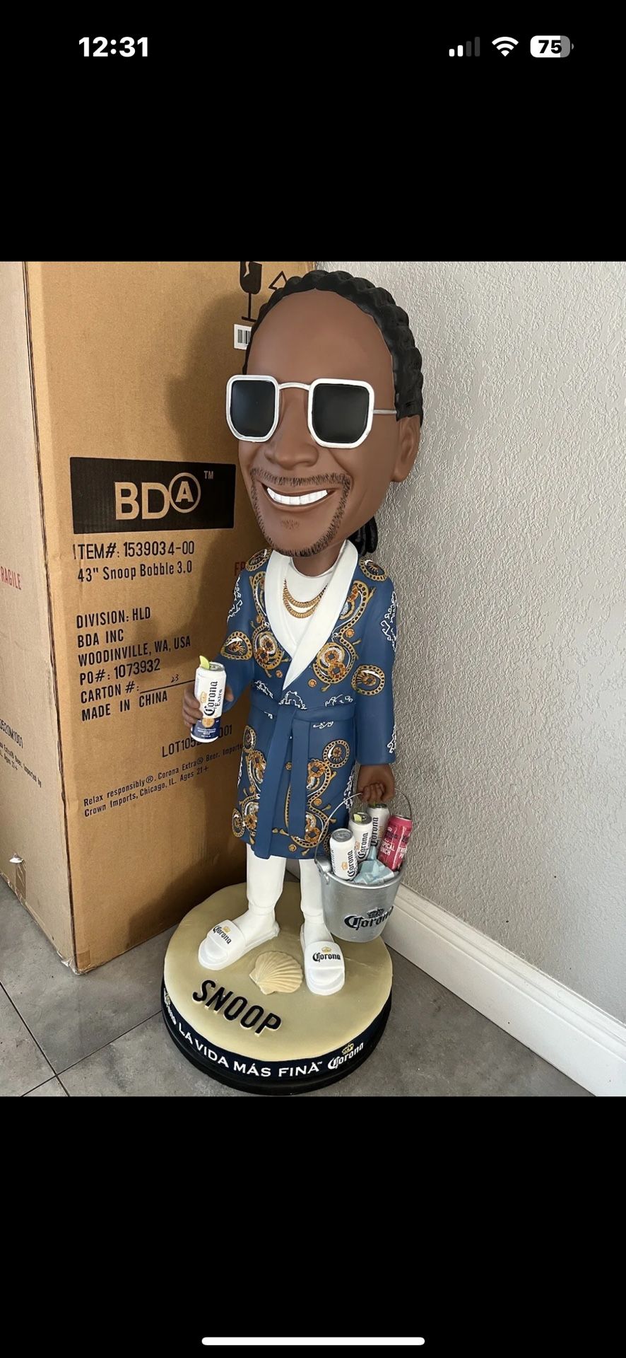 43 Inch Snoop Dogg Bobble Head for Sale in Tampa, FL - OfferUp