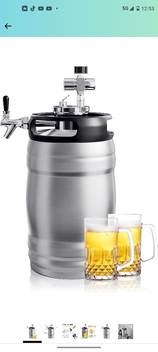 Party Kegger 5.L Stainless Steel Vacuum Keg Dispenser for Sale in ...
