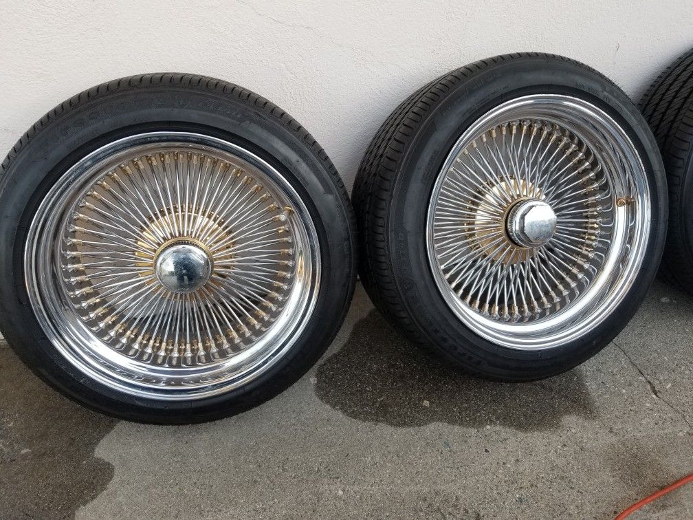 Dayton wire wheels 17x9 100 spoke for Sale in Covina, CA - OfferUp