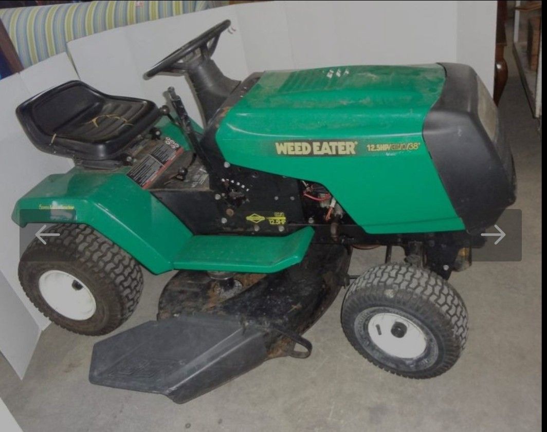 Weed Eater Riding Lawn Mower 12 5 Briggs And Stratton Motor 38 For Sale