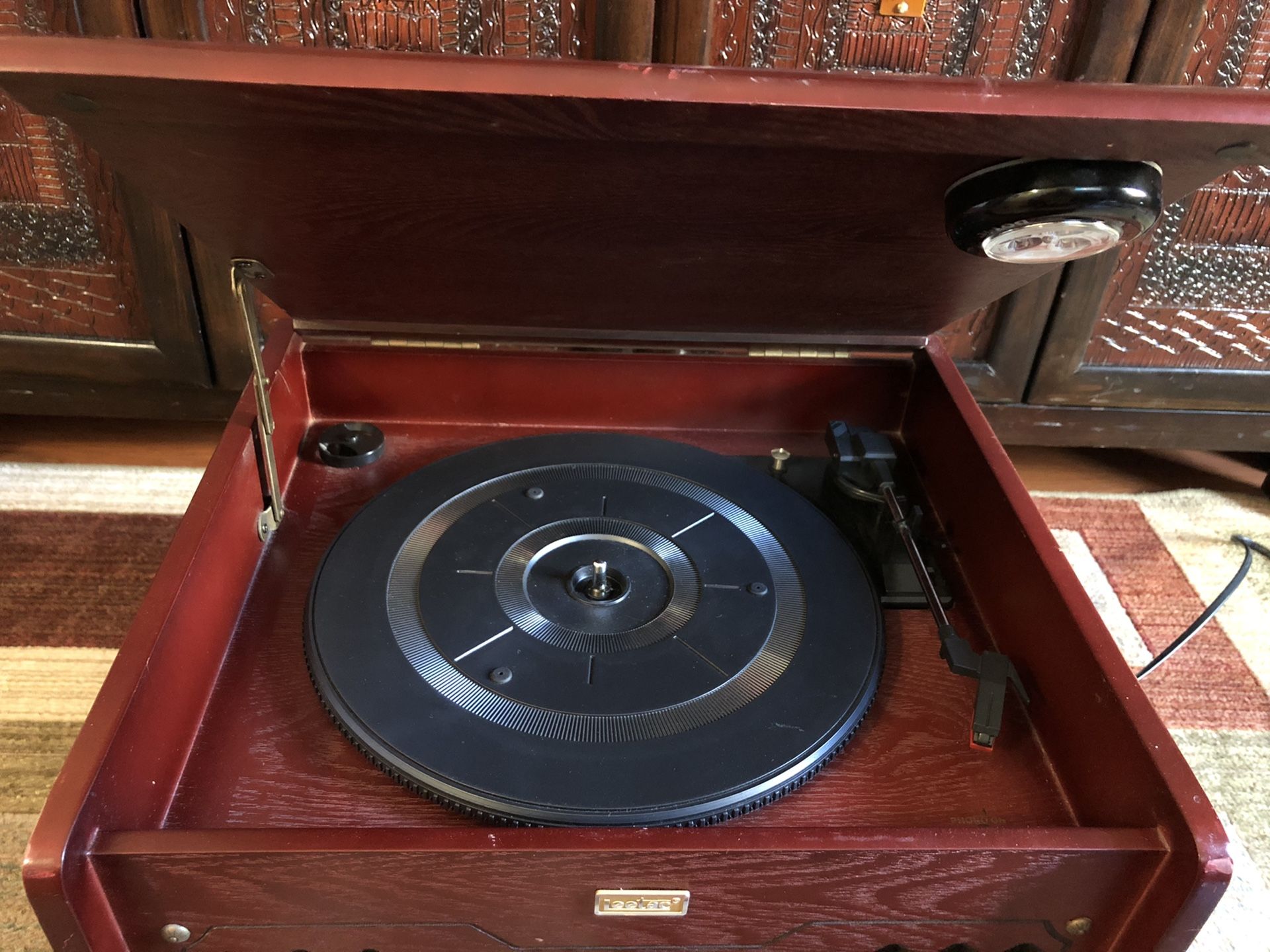 Leetac - Nostalgic Record Player Model TAP-512 Wooden Music Center CD ...