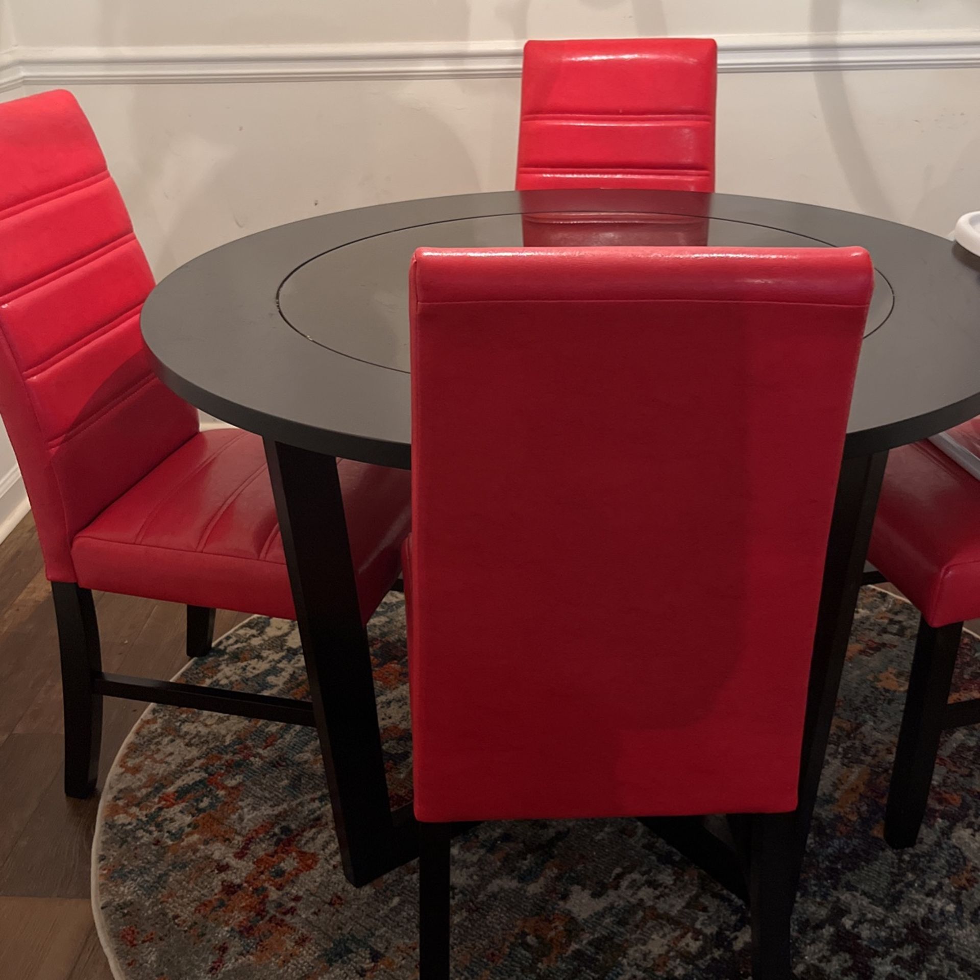 Red Leather Dining Room Chairs For Sale