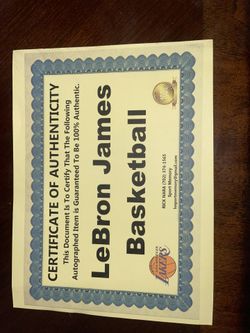 Lebron James Signature On Paper