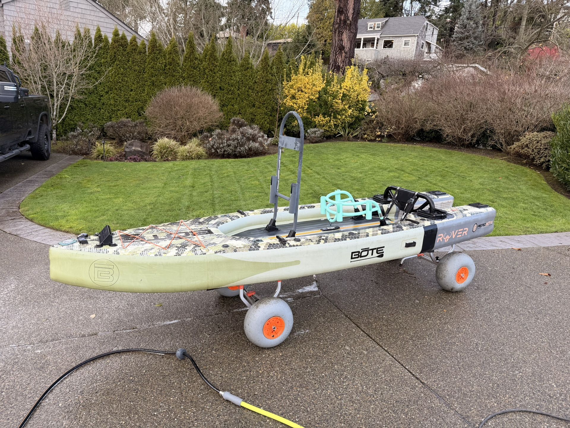 Kayak - BOTE Aero Inflatable Skiff w/ Outboard Motor for Sale in ...