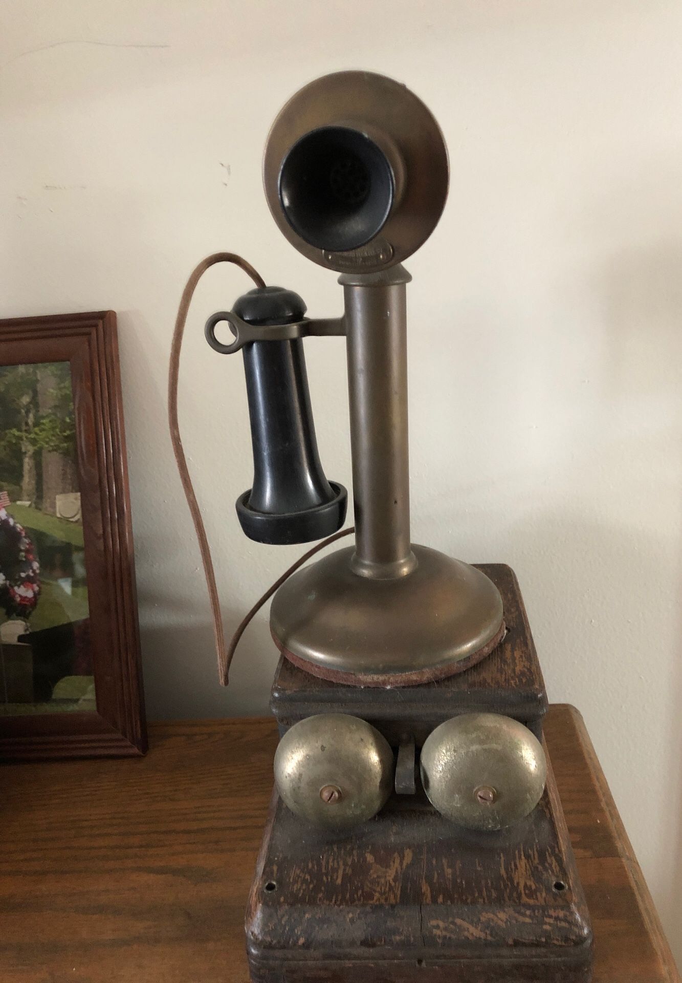 Antique telephone A lovely phone with the ringer box - this is early ...