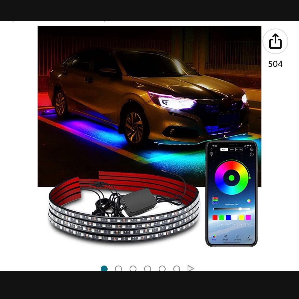 Car Led DMX Lights App Control VCC 12v Set Of 8 Strip Led for Sale in ...