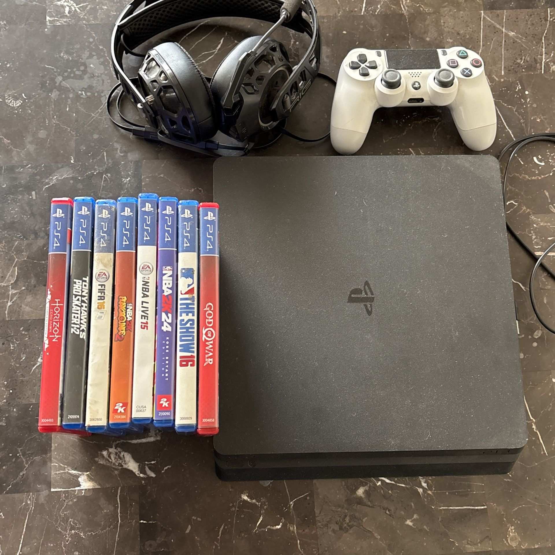 Ps4 Slim With Controller,headset And Games for Sale in Visalia, CA ...