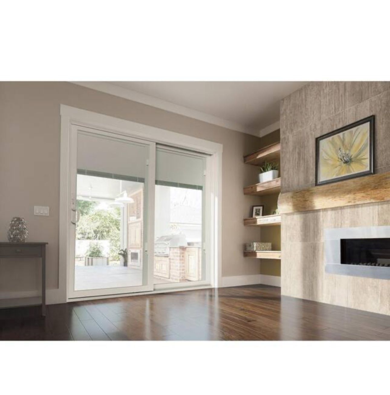 Andersen 70-1/2 in. x 79-1/2 in. 200 Series White Left-Hand Perma ...