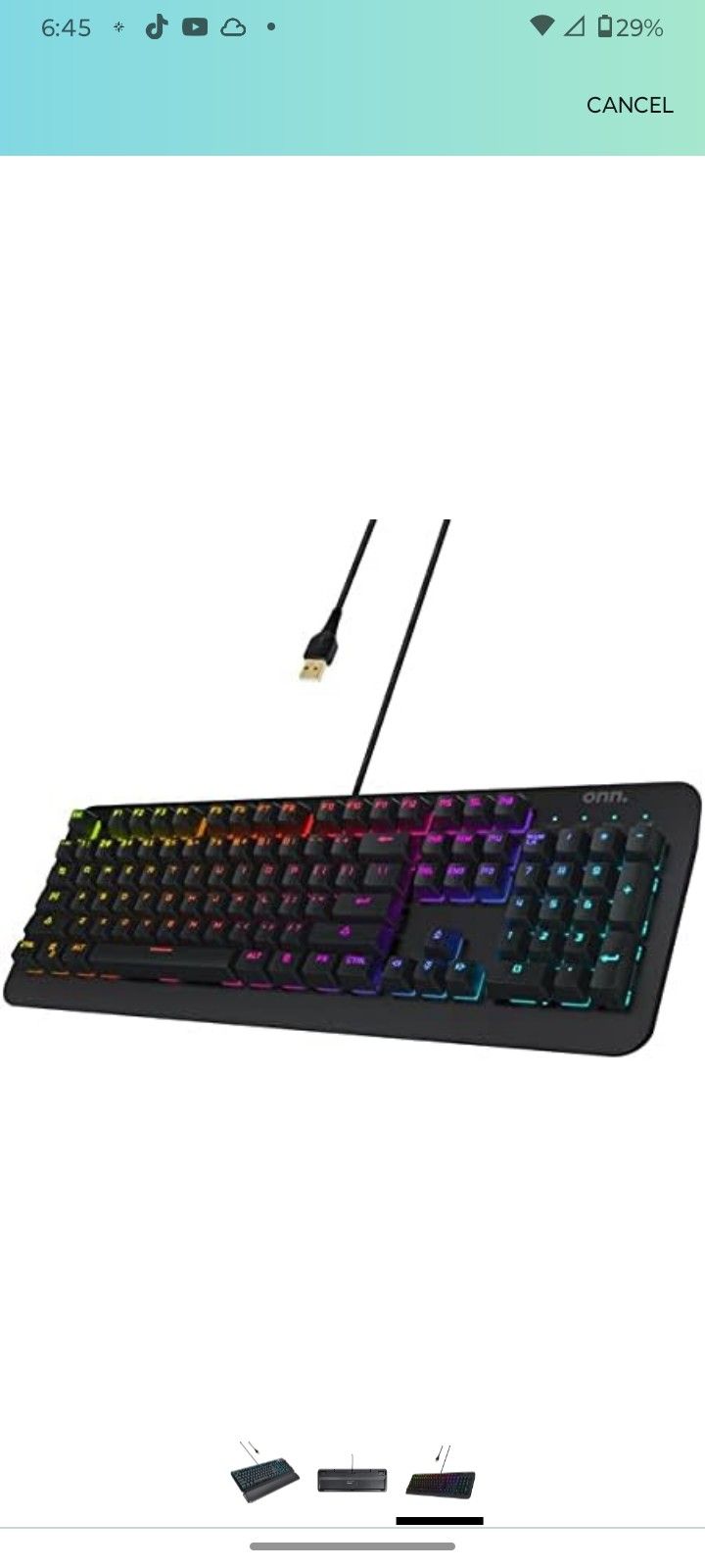 Game onn RGB mechanicalgaming keyboard for Sale in Las Vegas, NV - OfferUp
