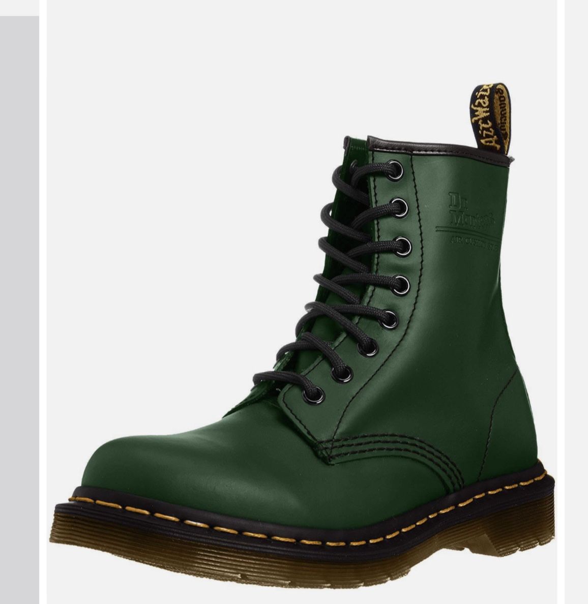 Doc Dr Martens Green 1460 Lace Up Boots England 6 UK 8 US Combat Goth ...